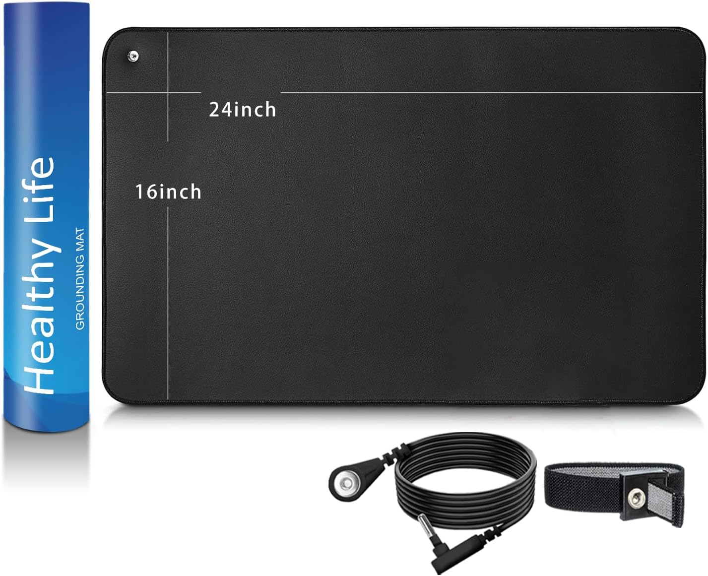Grounding Mat Kits, 24"x16" Earthing Mat, 15-Foot Cord, Conductive Car ...